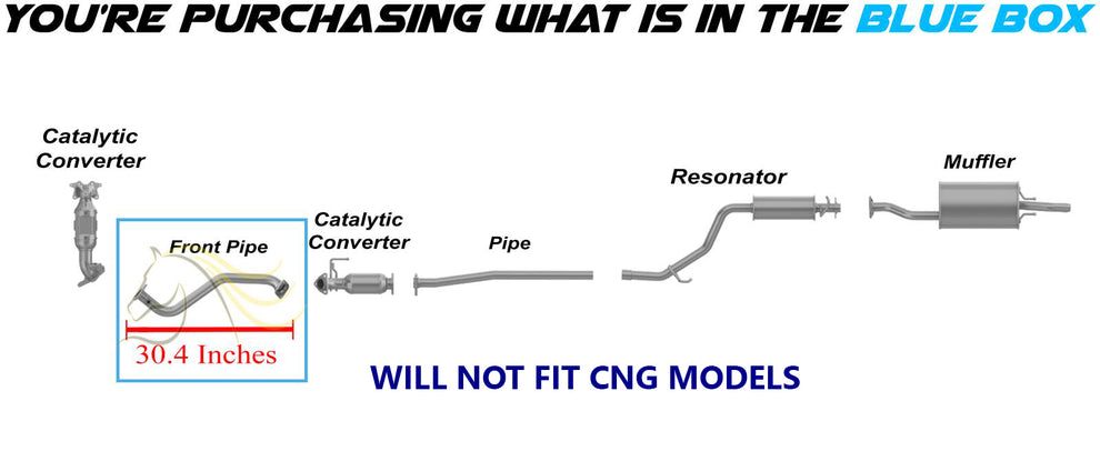 Direct Fit Exhaust Front Pipe fits Models Honda Civic 2014-2015 1.8L E ...